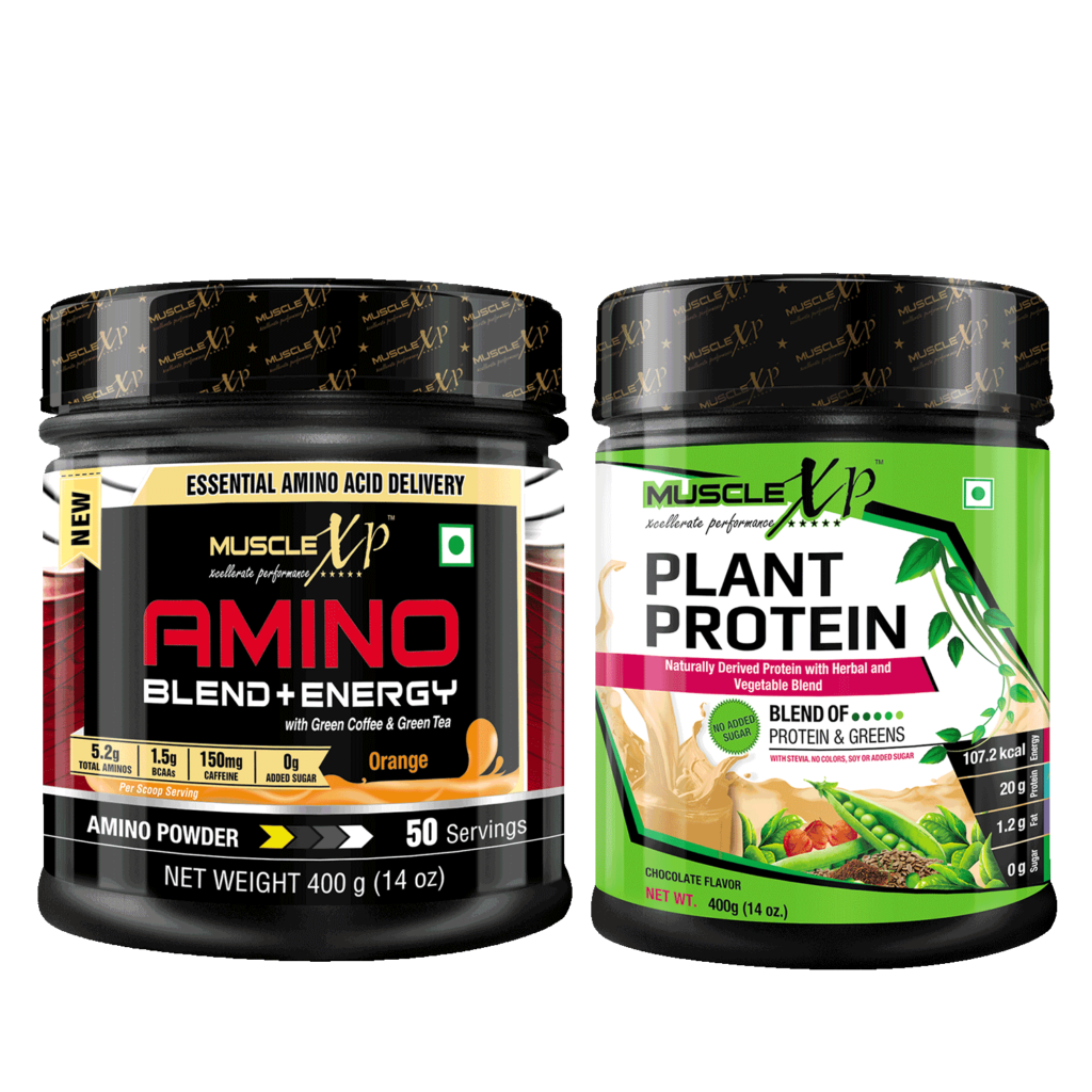 Essential Health Care Amino Blend Plant Protein 400g Each MuscleXP Essential Health Care Amino Blend Plant Protein 400g Each MuscleXP